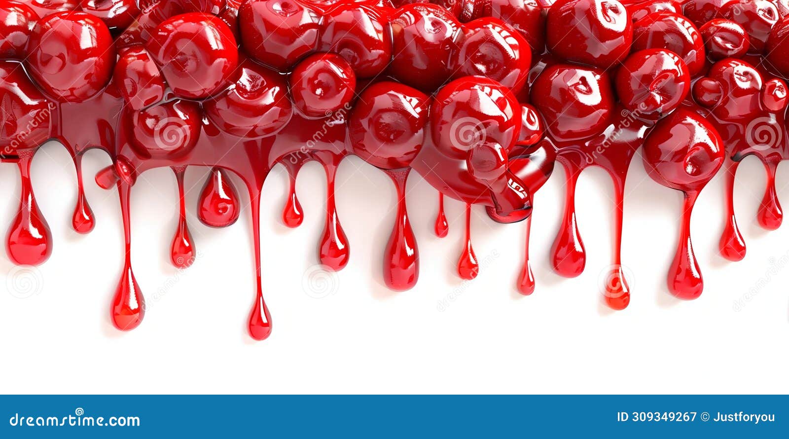 Glossy Red Sweety Jam Dripping on White Surface. Generative Ai Stock ...