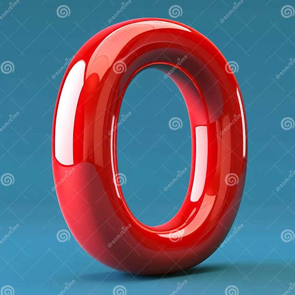 Glossy Red Torus Object Represented in a Stunning 3D Render Design for ...