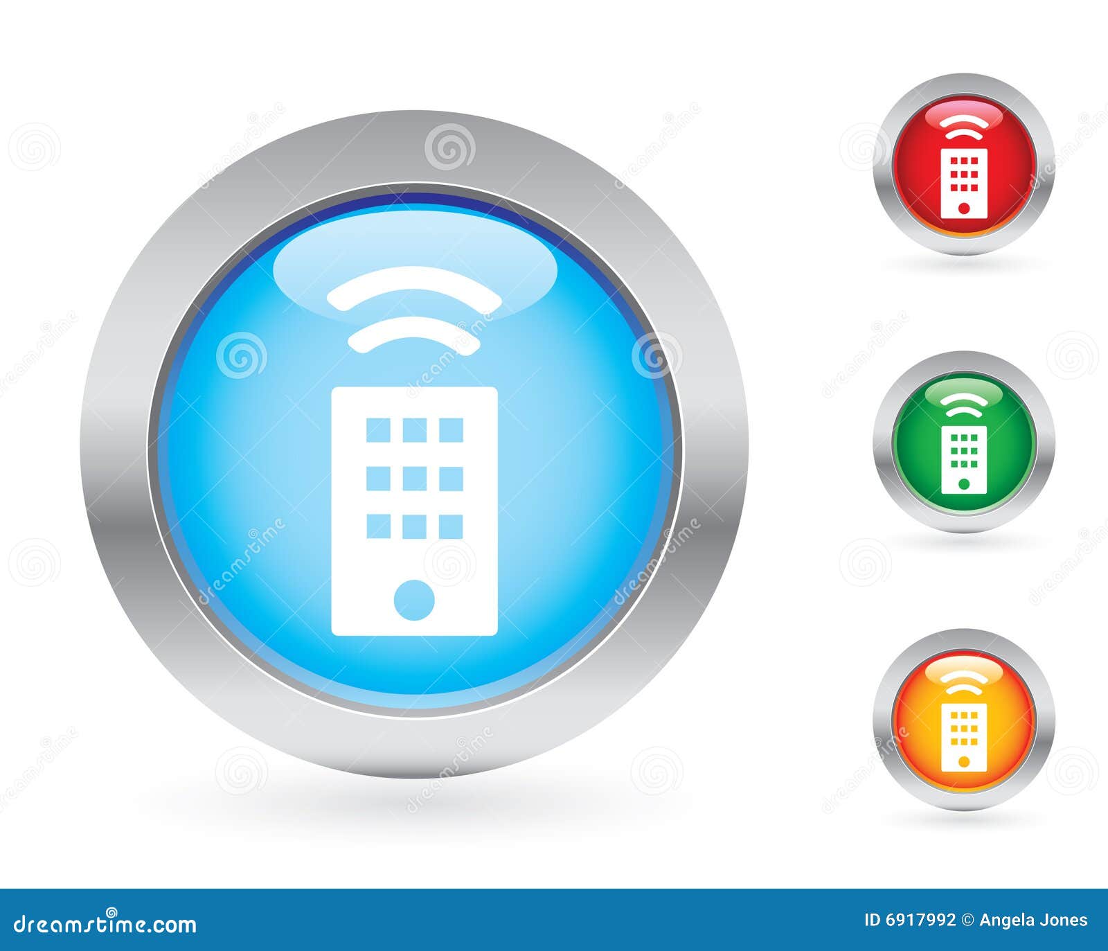 Glossy Remote Control Button Set Stock Vector - Illustration of ...