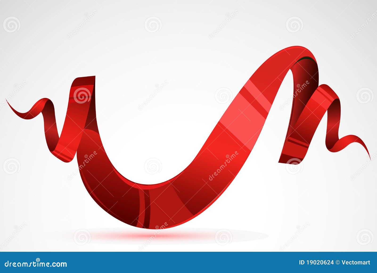 Glossy Ribbon stock illustration. Illustration of christmas - 19020624