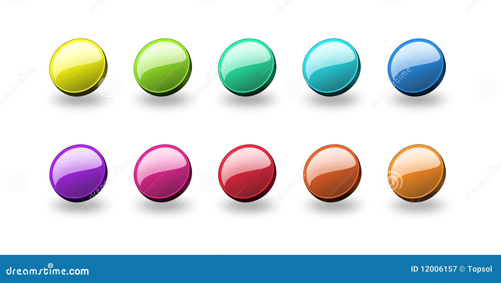 Glossy round buttons stock illustration. Illustration of gelbuttons ...