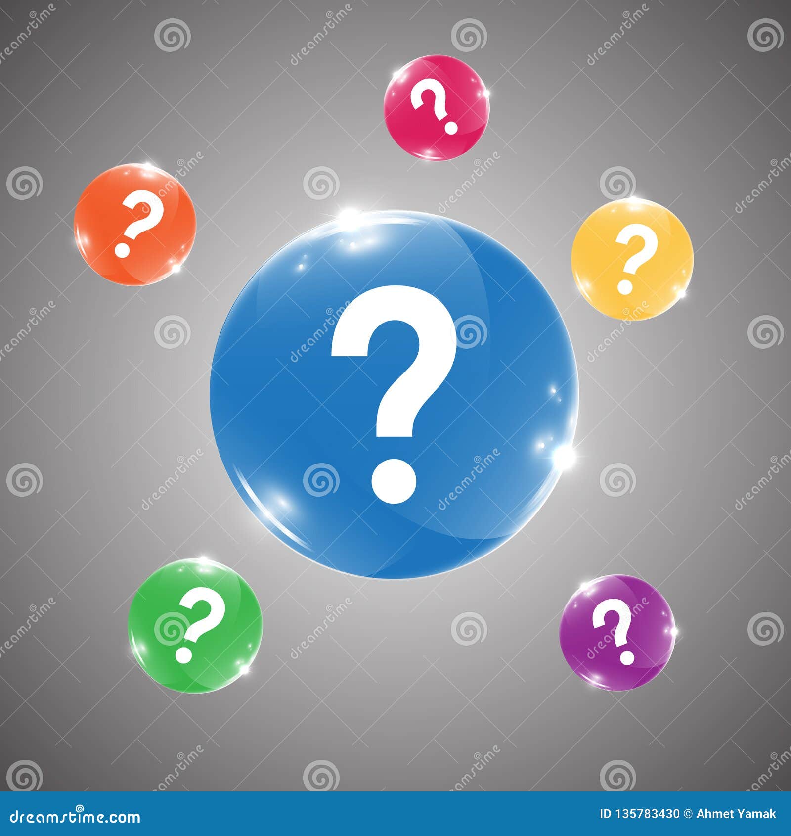 Glossy Rounded Buttons with Question Mark Stock Vector - Illustration ...