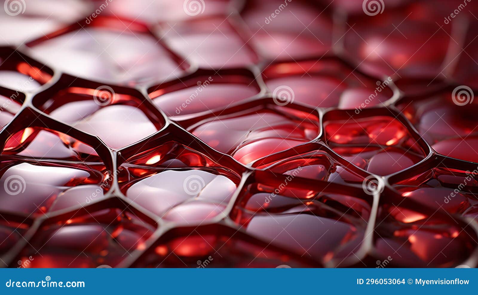 A Glossy, Ruby-red Glass Surface Shimmers Invitingly Stock Illustration ...