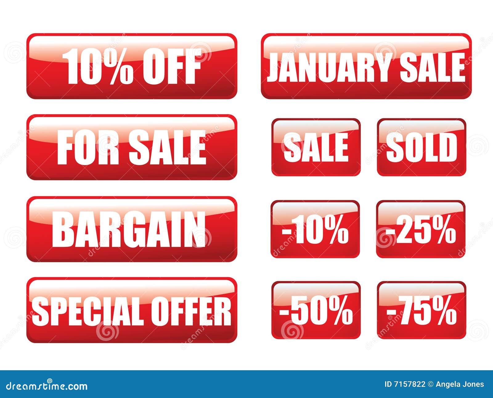 Glossy sale buttons stock vector. Illustration of sell - 7157822