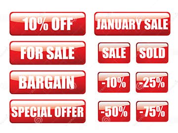 Glossy sale buttons stock vector. Illustration of sell - 7157822