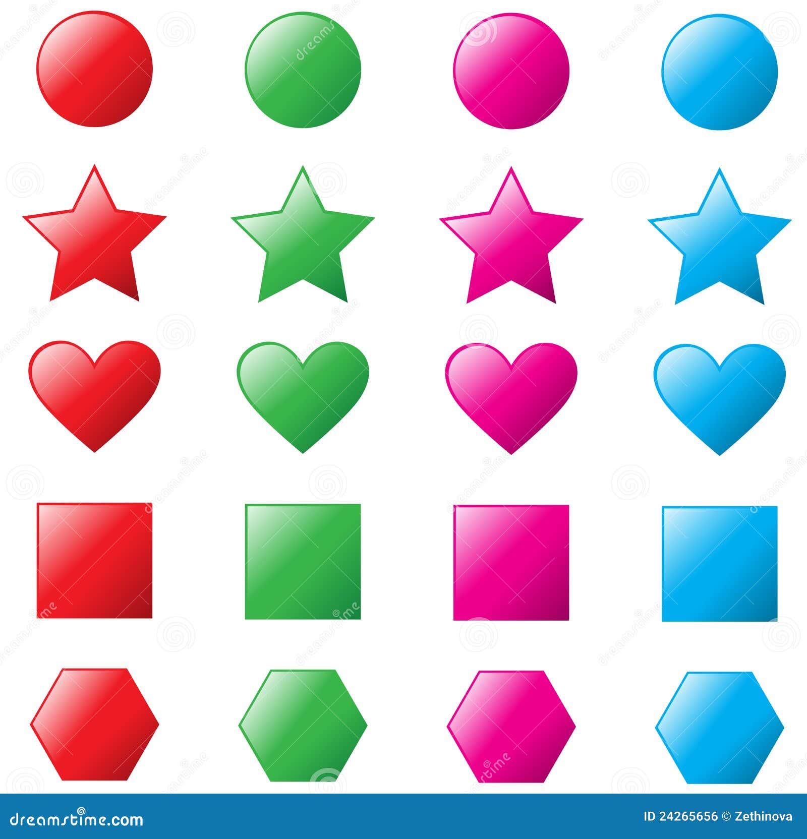 Glossy Shapes stock illustration. Illustration of square - 24265656