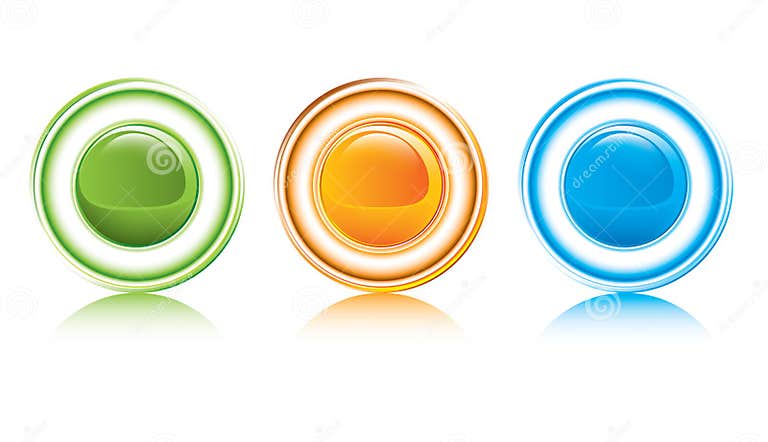 Glossy shiny buttons stock vector. Illustration of shine - 11186978