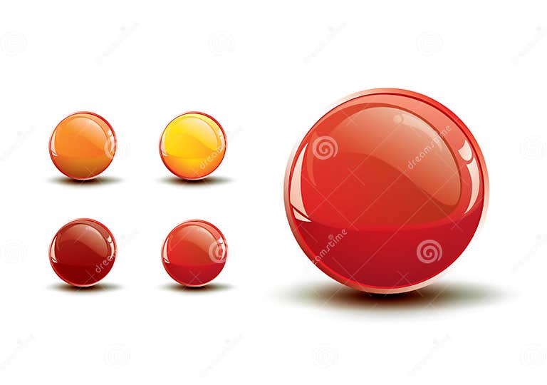 Glossy Shiny Buttons / Vector Icon Stock Vector - Illustration of blank ...