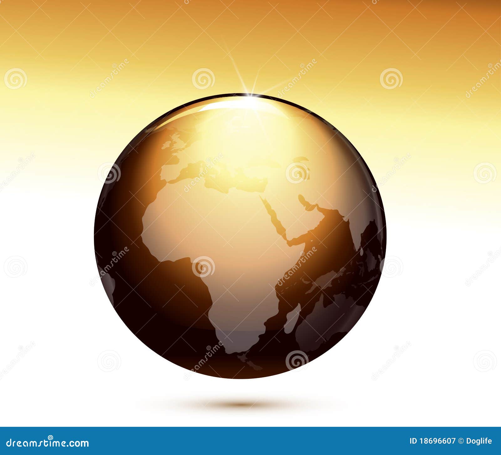 Glossy shiny earth globe stock vector. Illustration of arab - 18696607