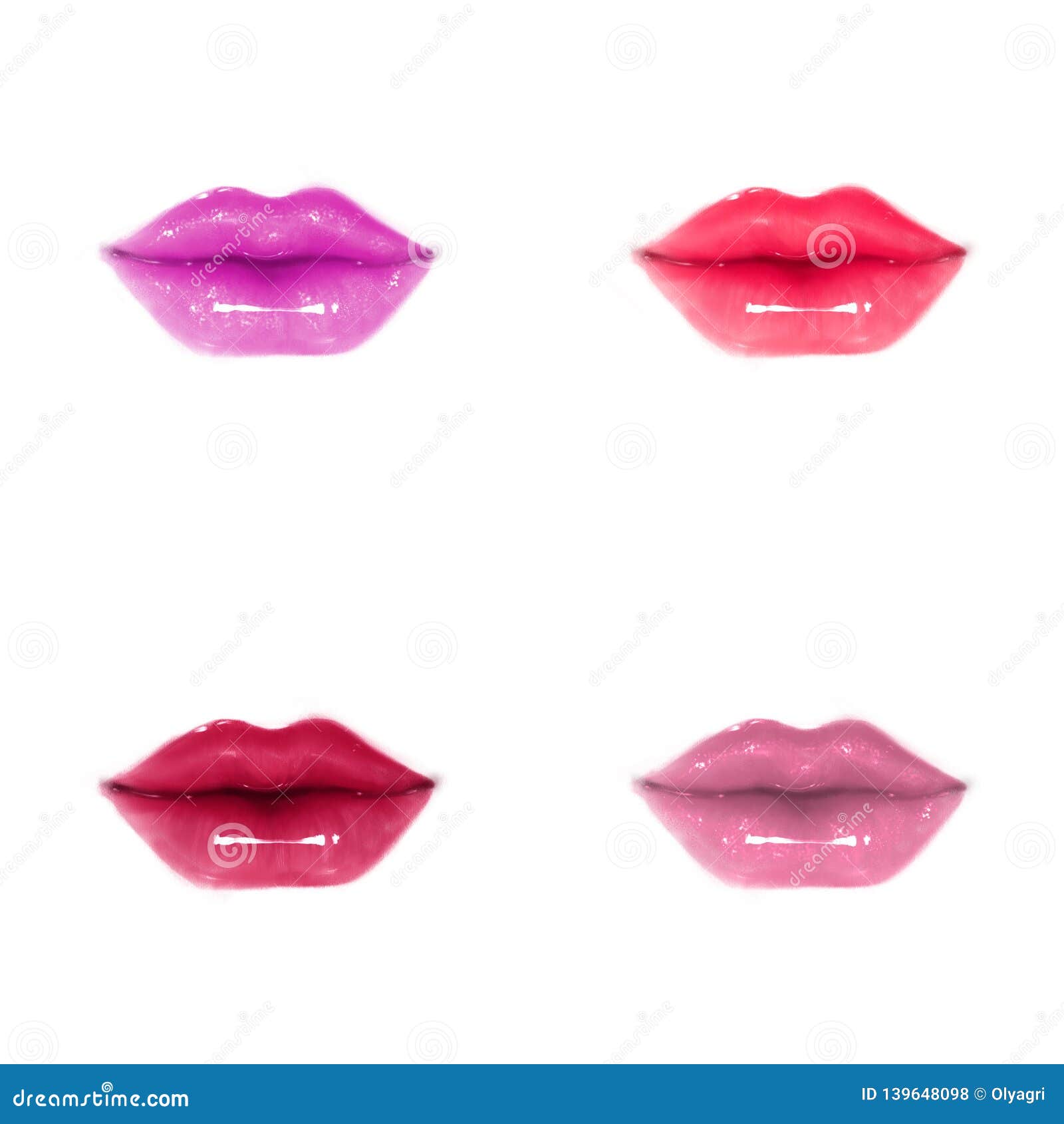 Shiny Lips Set Stock Illustrations – 1,142 Shiny Lips Set Stock ...