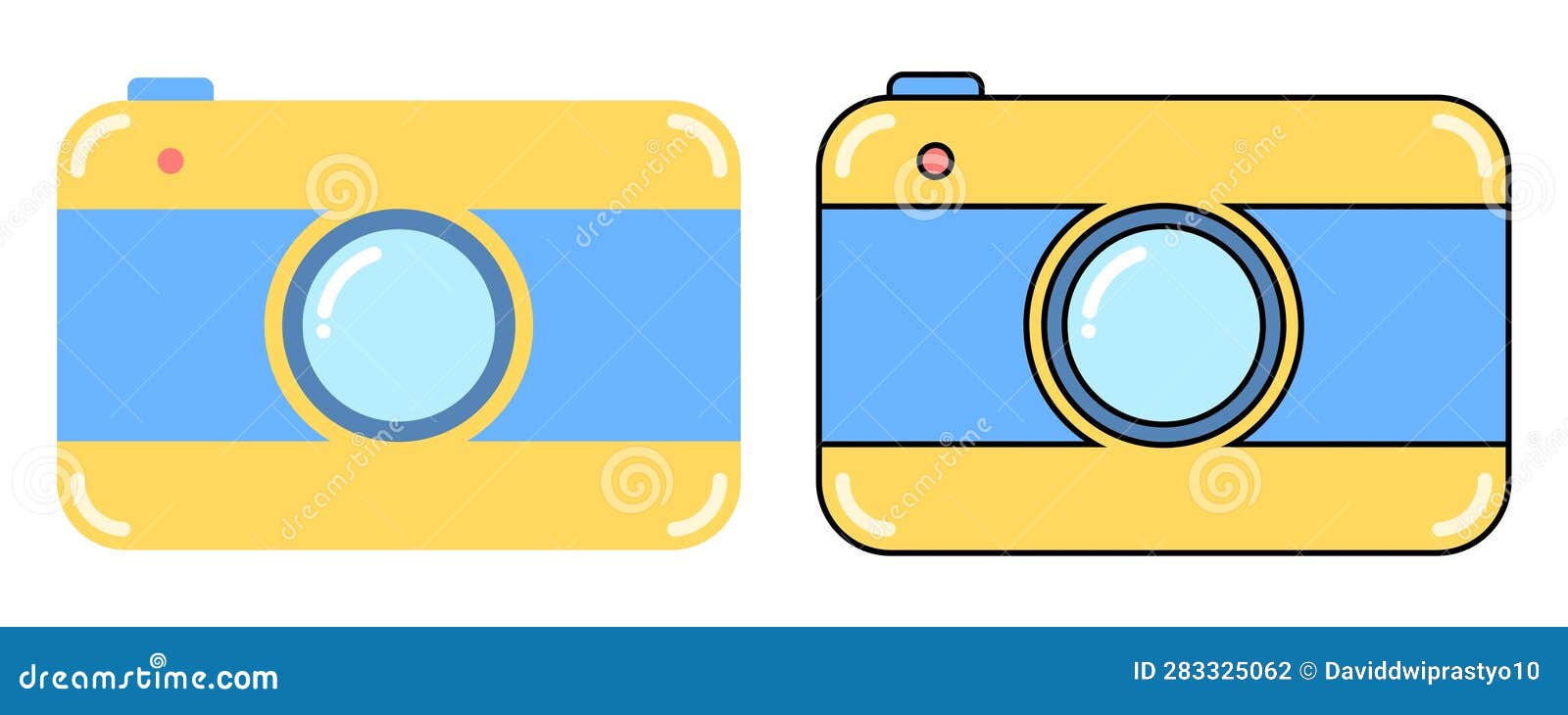 Glossy Simple Camera Vector, with and without Outline Stock Vector ...