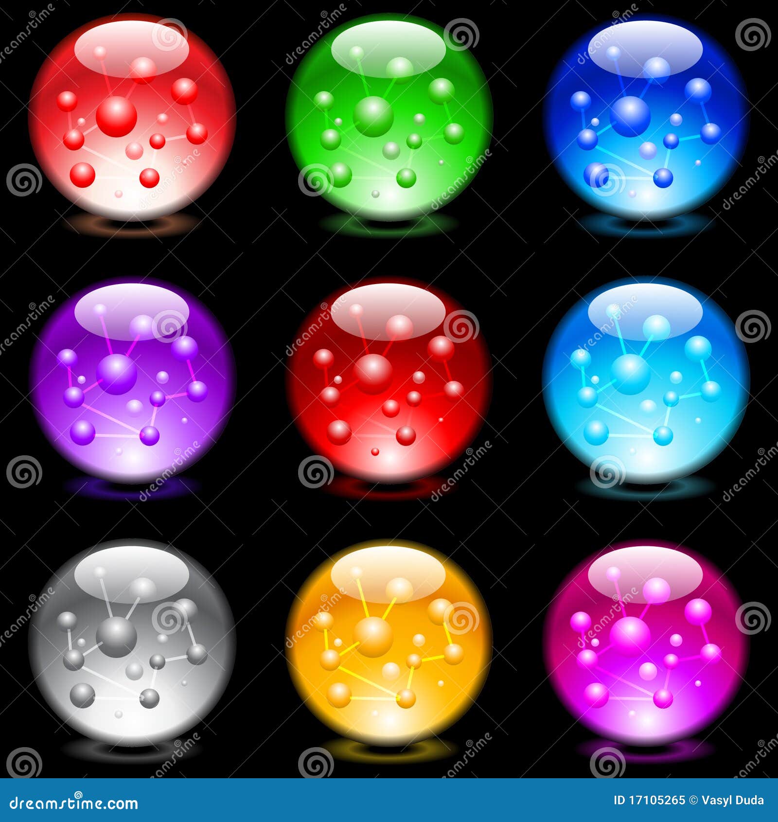 Glossy spheres stock vector. Illustration of background - 17105265