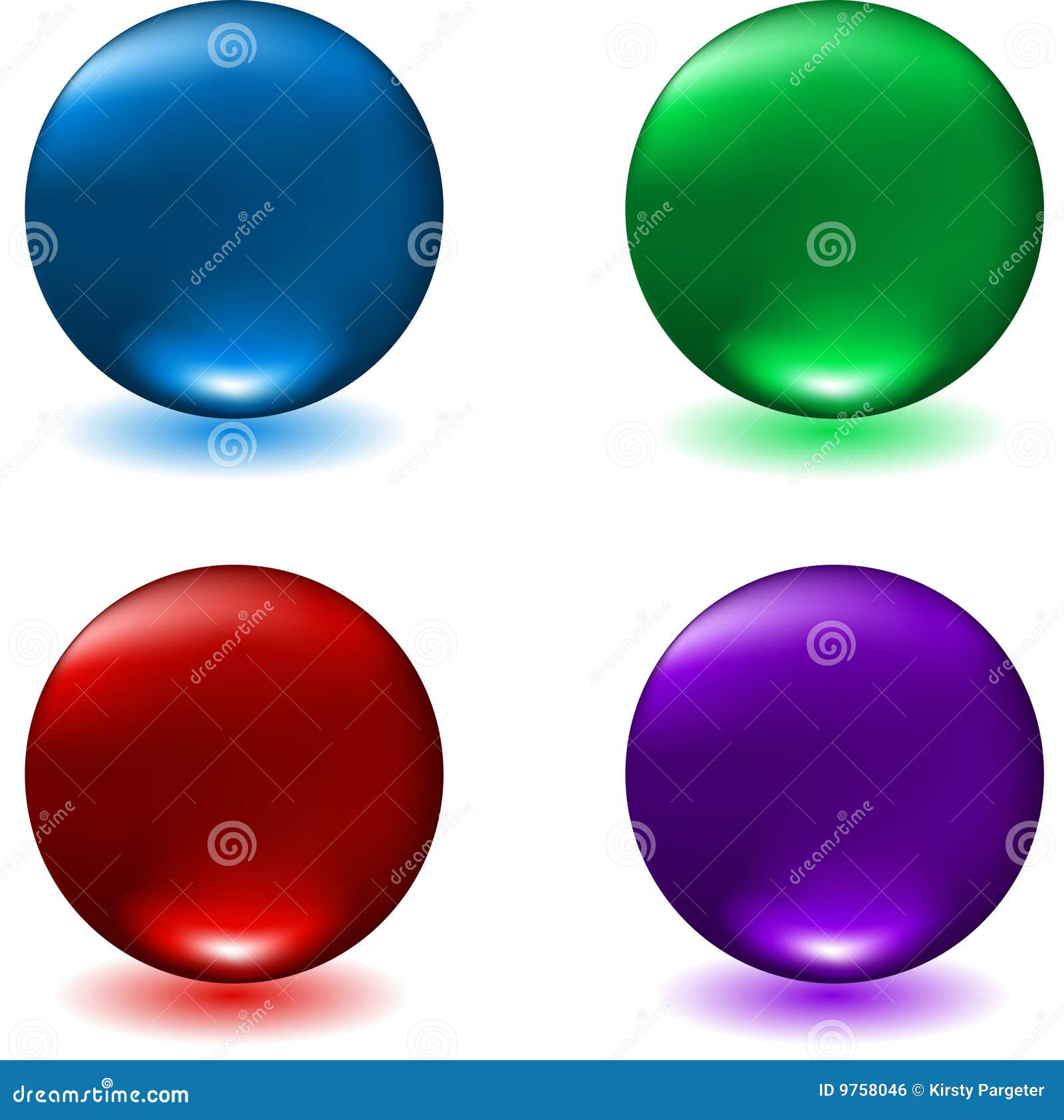 Glossy spheres stock vector. Illustration of shine, reflection - 9758046