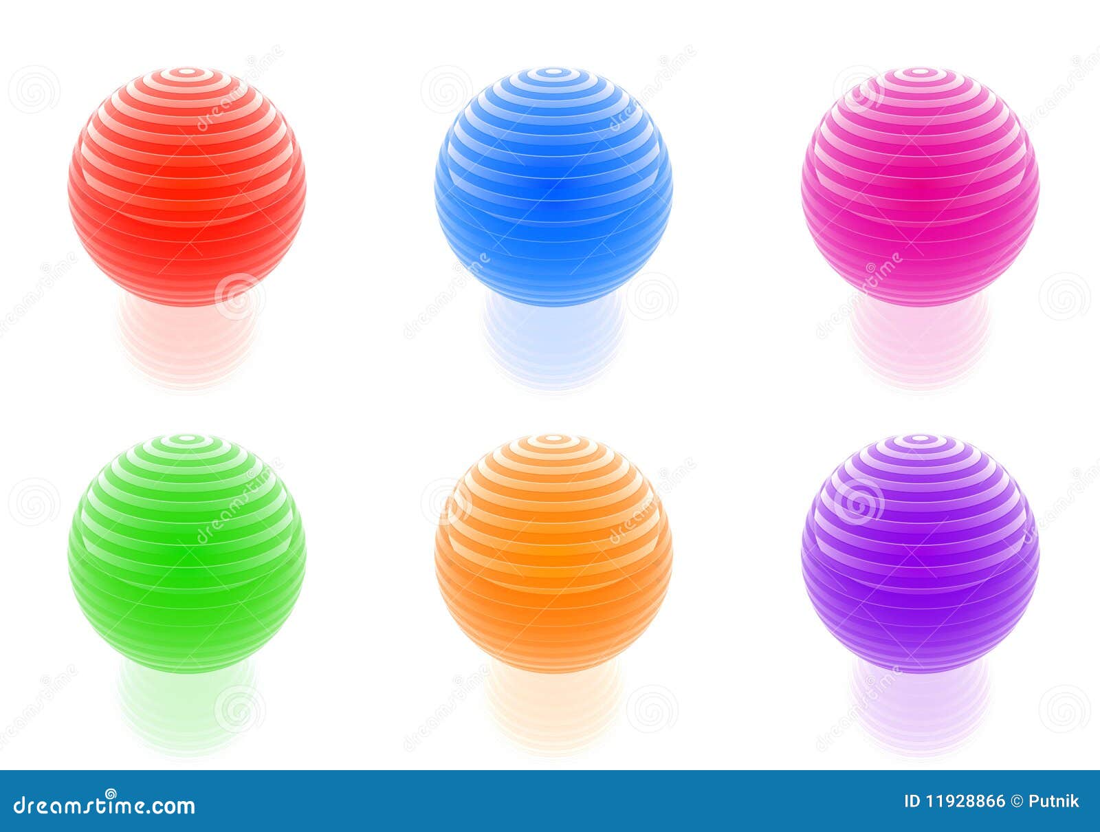 Glossy spheres collection stock illustration. Illustration of abstract ...