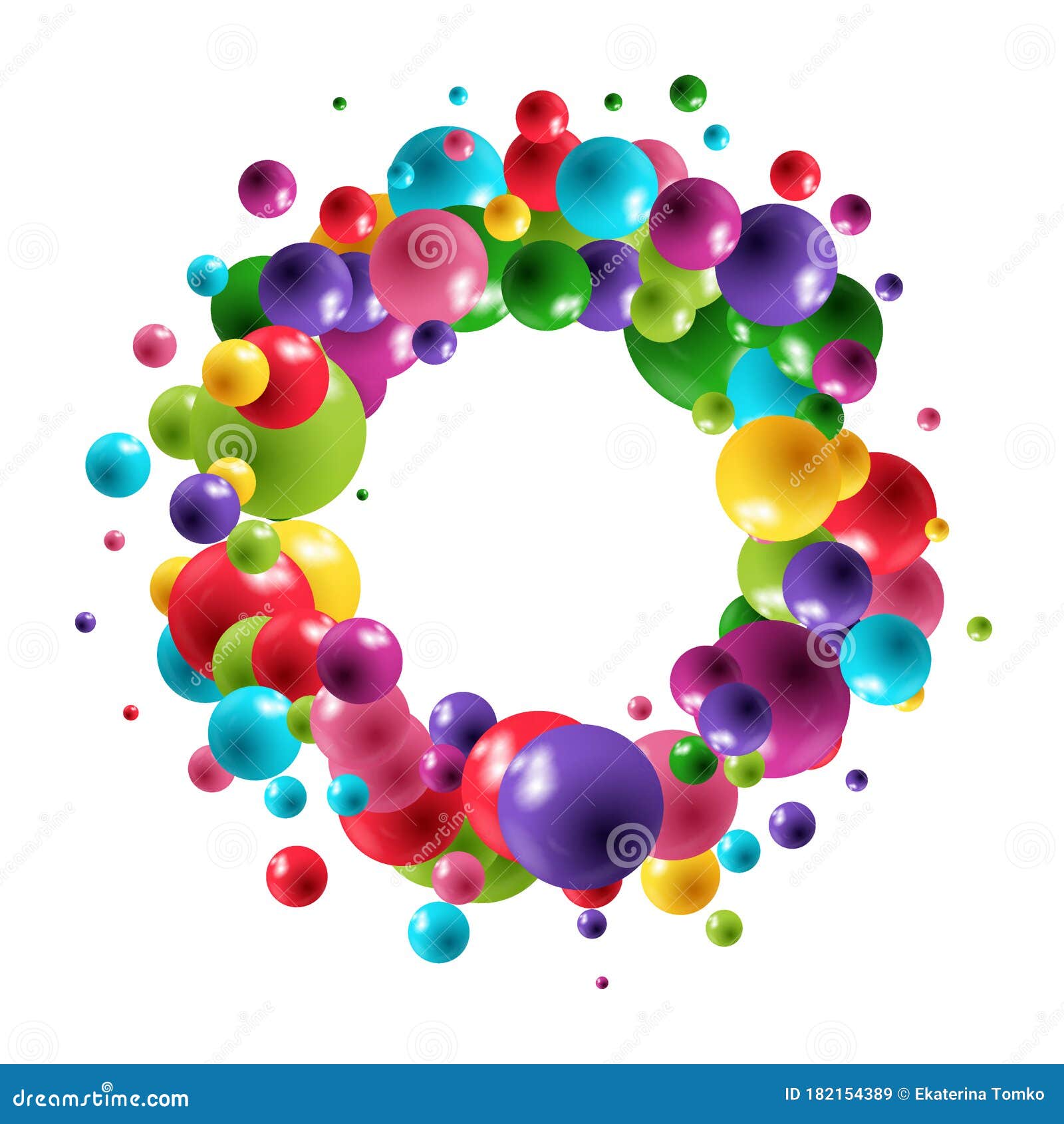 Glossy Spheres in Different Colors. Eps 10 Stock Vector - Illustration ...