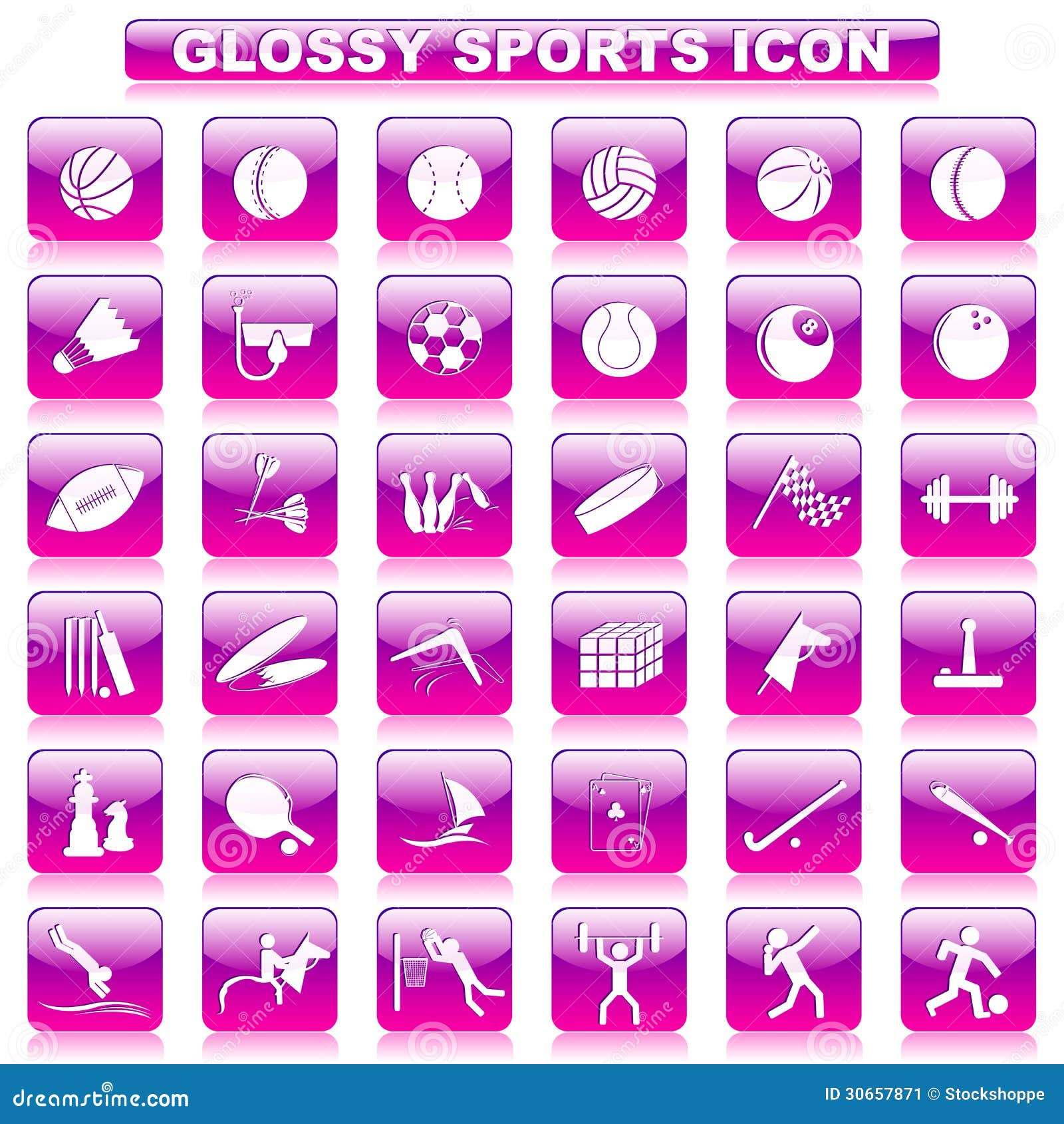 Glossy Sports Button stock vector. Illustration of cricket - 30657871