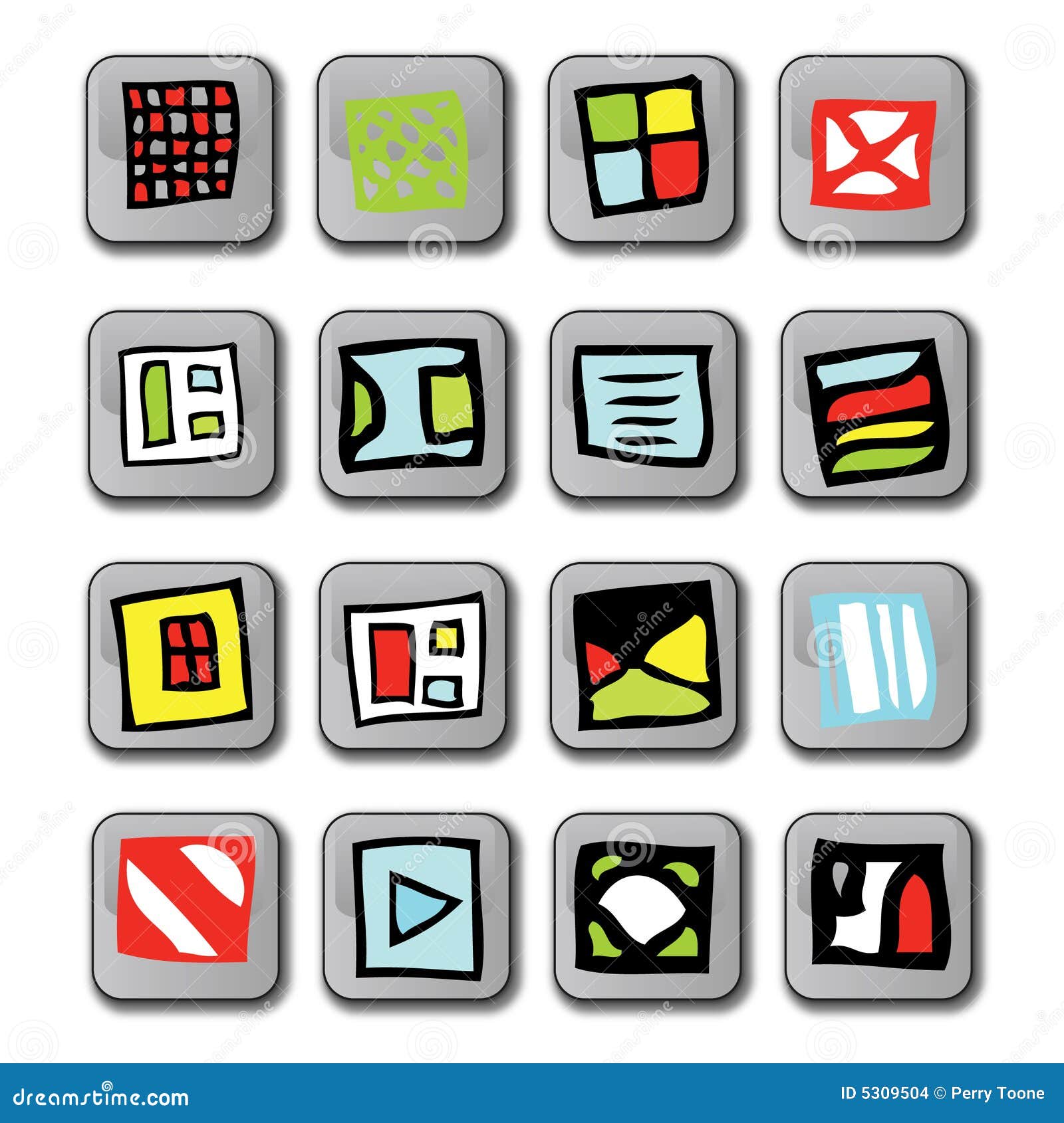 Glossy Square Icons stock illustration. Illustration of colour - 5309504
