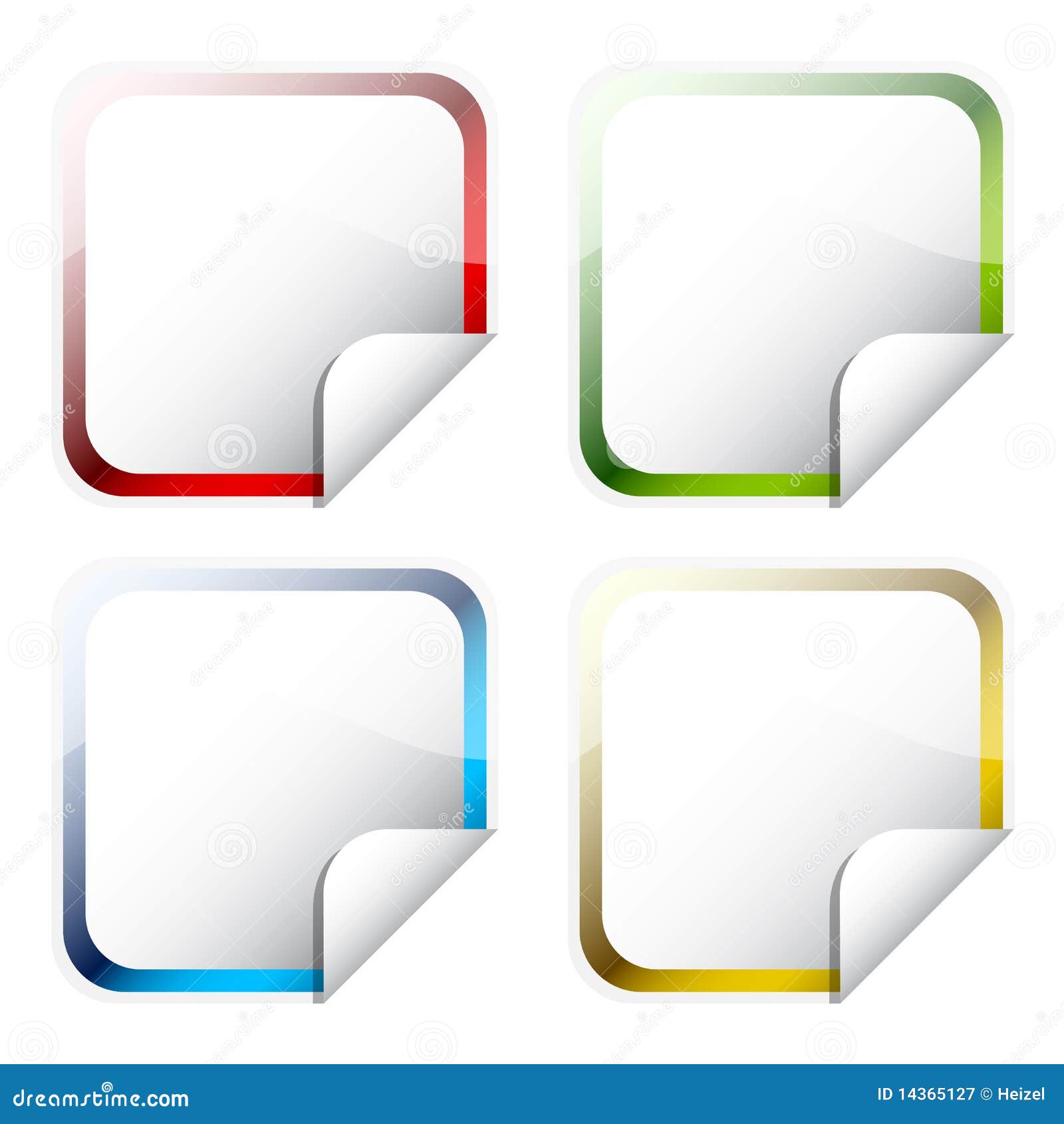 Glossy square stickers stock vector. Illustration of corner - 14365127