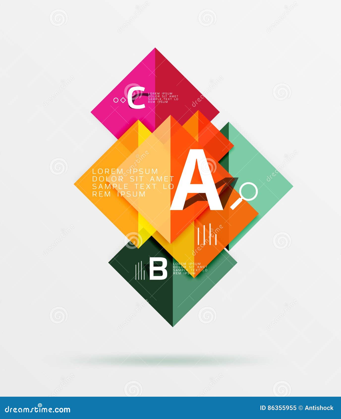 Glossy Squares with Text, Abstract Geometric Design Concept Stock ...