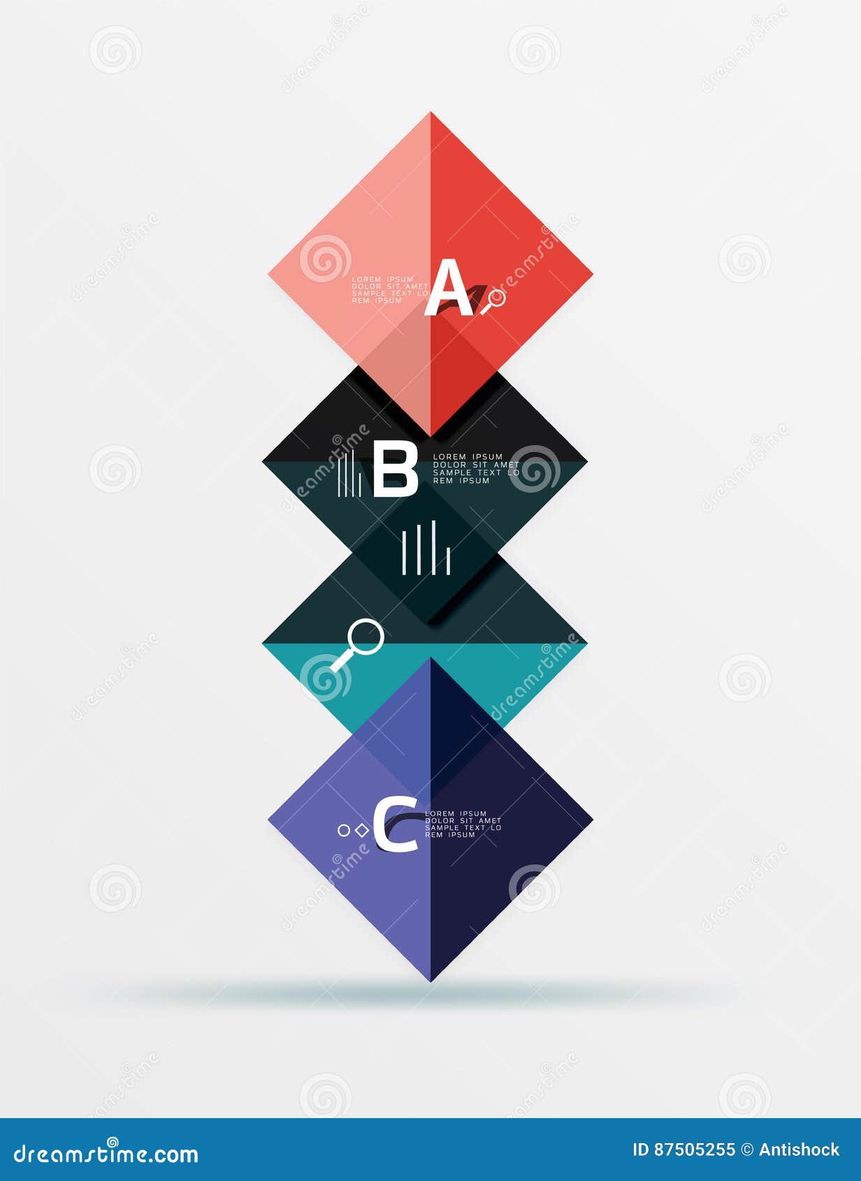 Glossy Squares with Text, Abstract Geometric Design Concept Stock ...