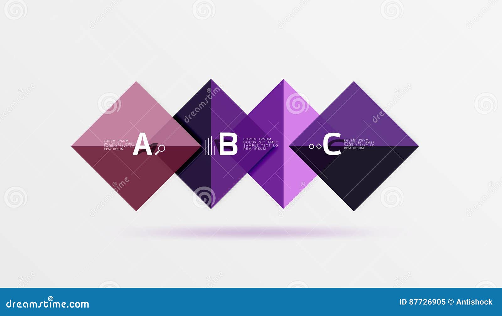Glossy Squares with Text, Abstract Geometric Design Concept Stock ...