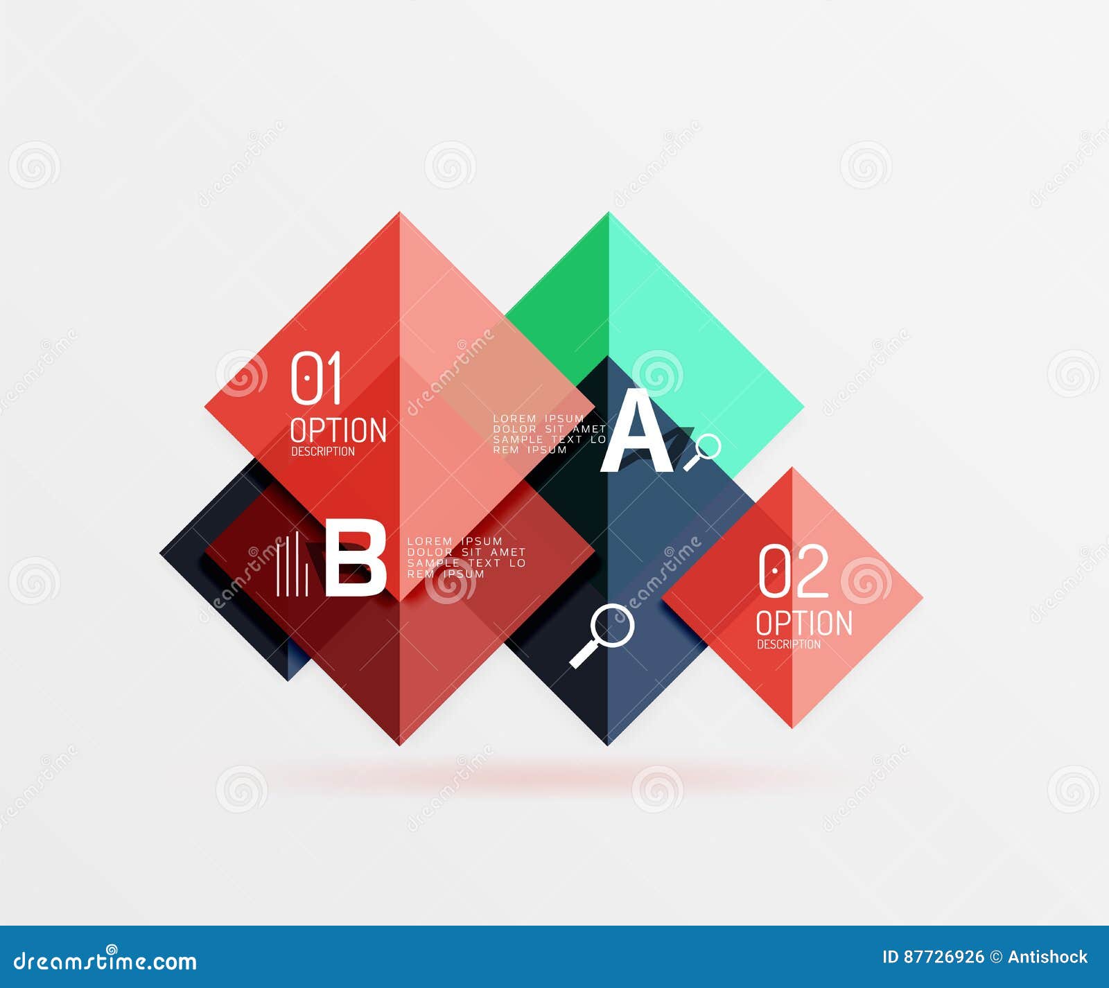 Glossy Squares with Text, Abstract Geometric Design Concept Stock ...