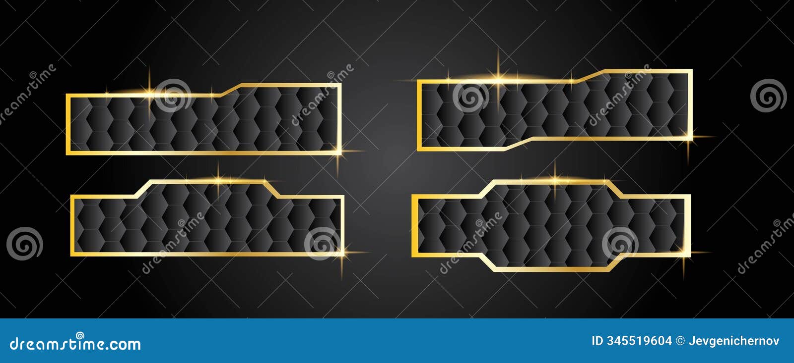 Glossy Star Shine Futuristic Lower Third Frames Stock Illustration ...