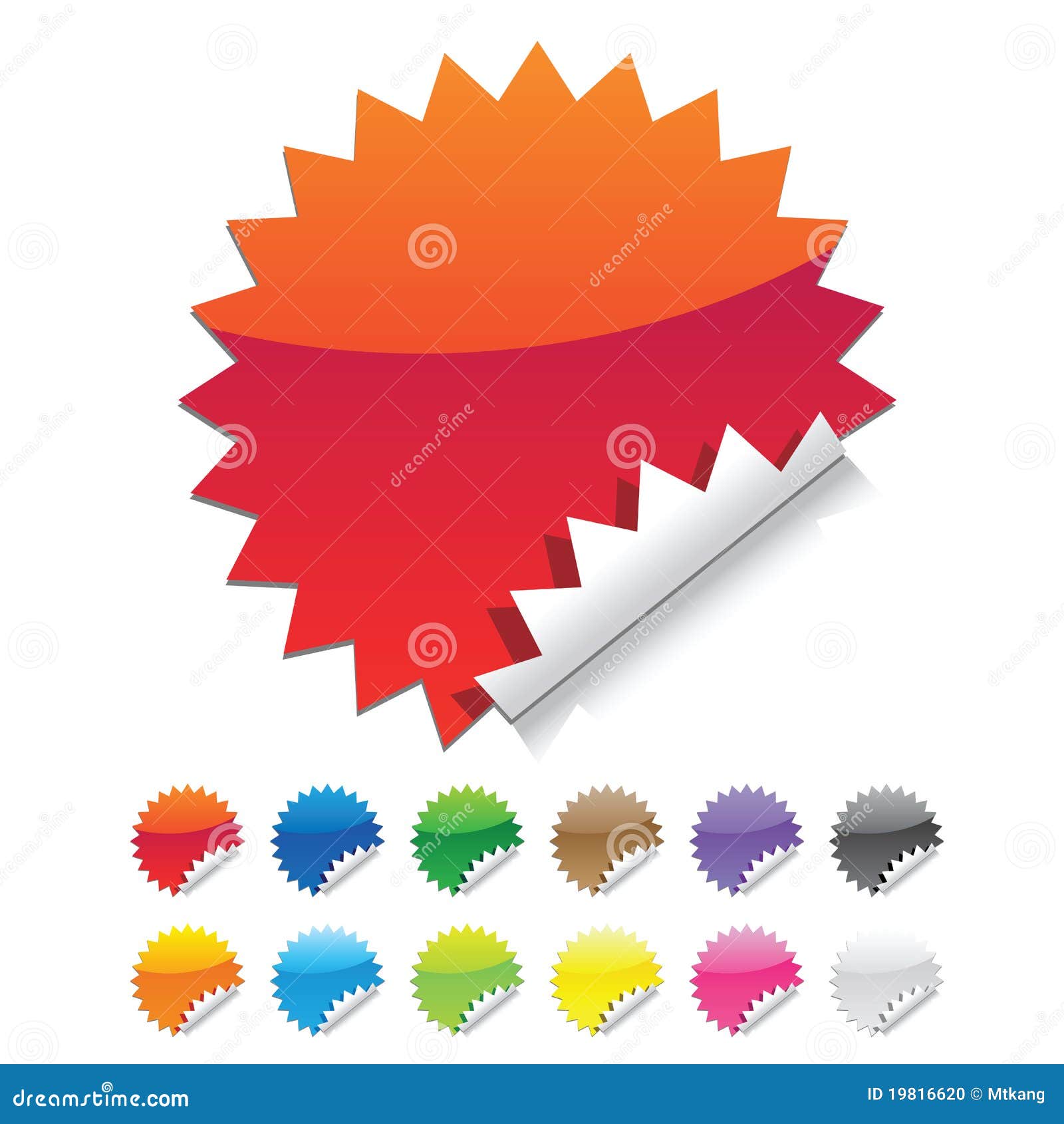 Glossy sticker stock vector. Illustration of sticky, page - 19816620
