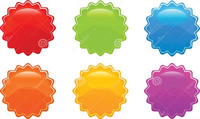 Glossy sticker stock vector. Illustration of generated - 8727959