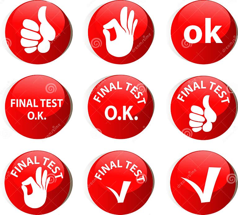 Glossy Sticker Final Test Ok Stock Illustration - Illustration of ...