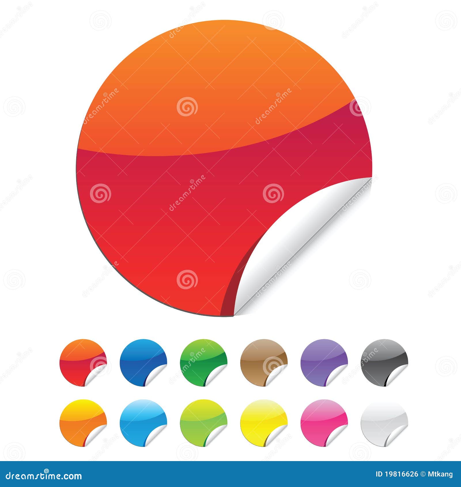 Glossy stickers stock vector. Illustration of promotion - 19816626
