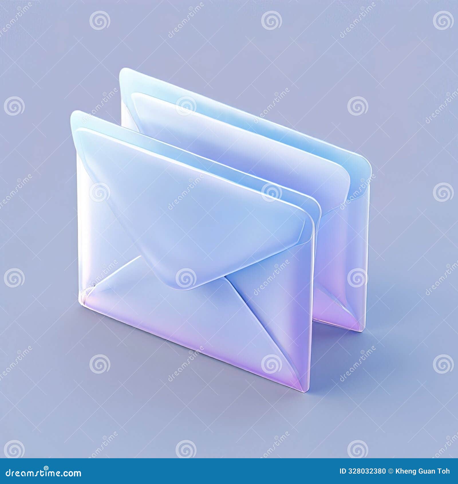 Glossy Stylized Glass Icon of Envelope Stock Illustration ...