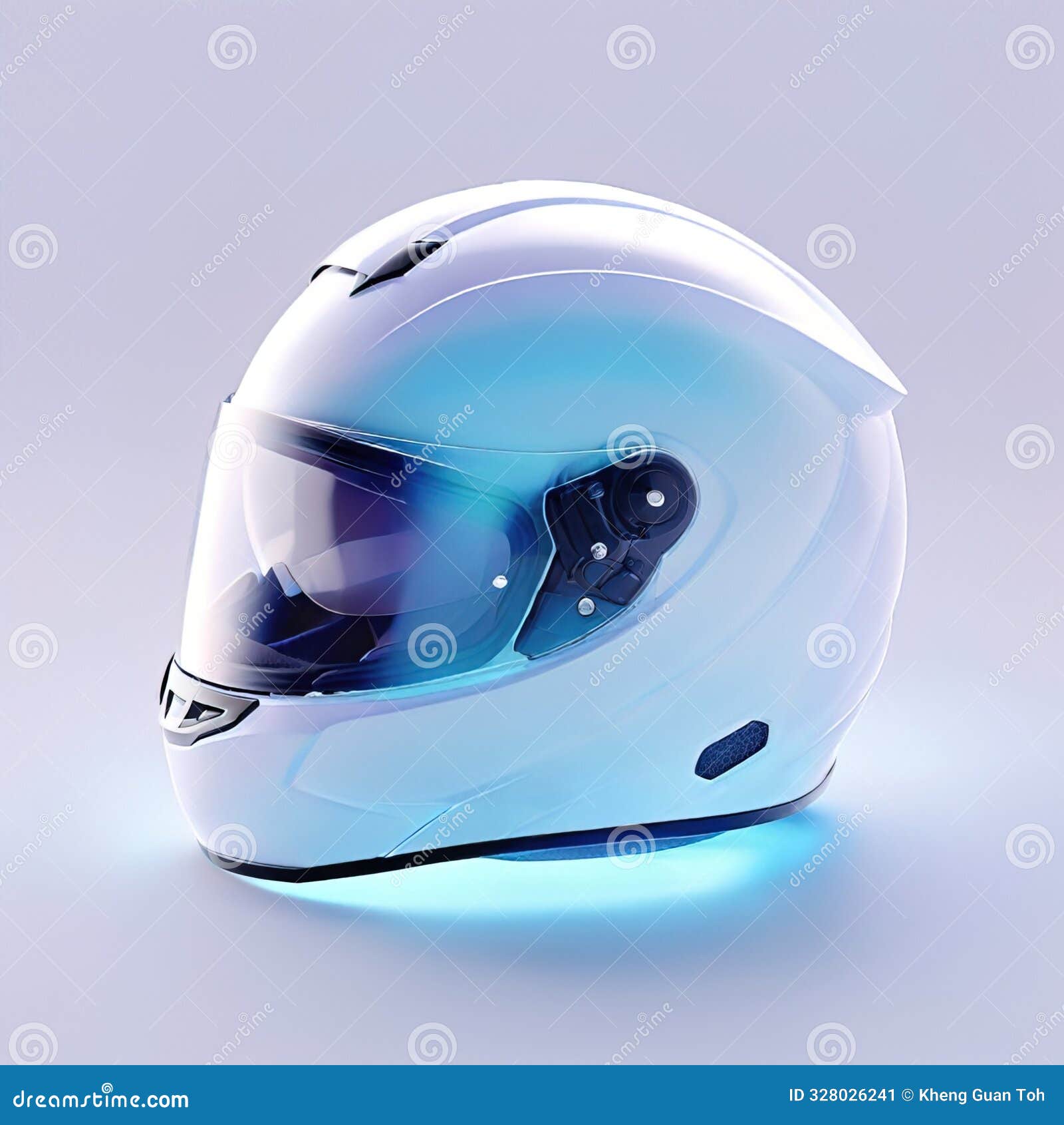 Glossy Stylized Glass Icon of Helmet Stock Illustration - Illustration ...