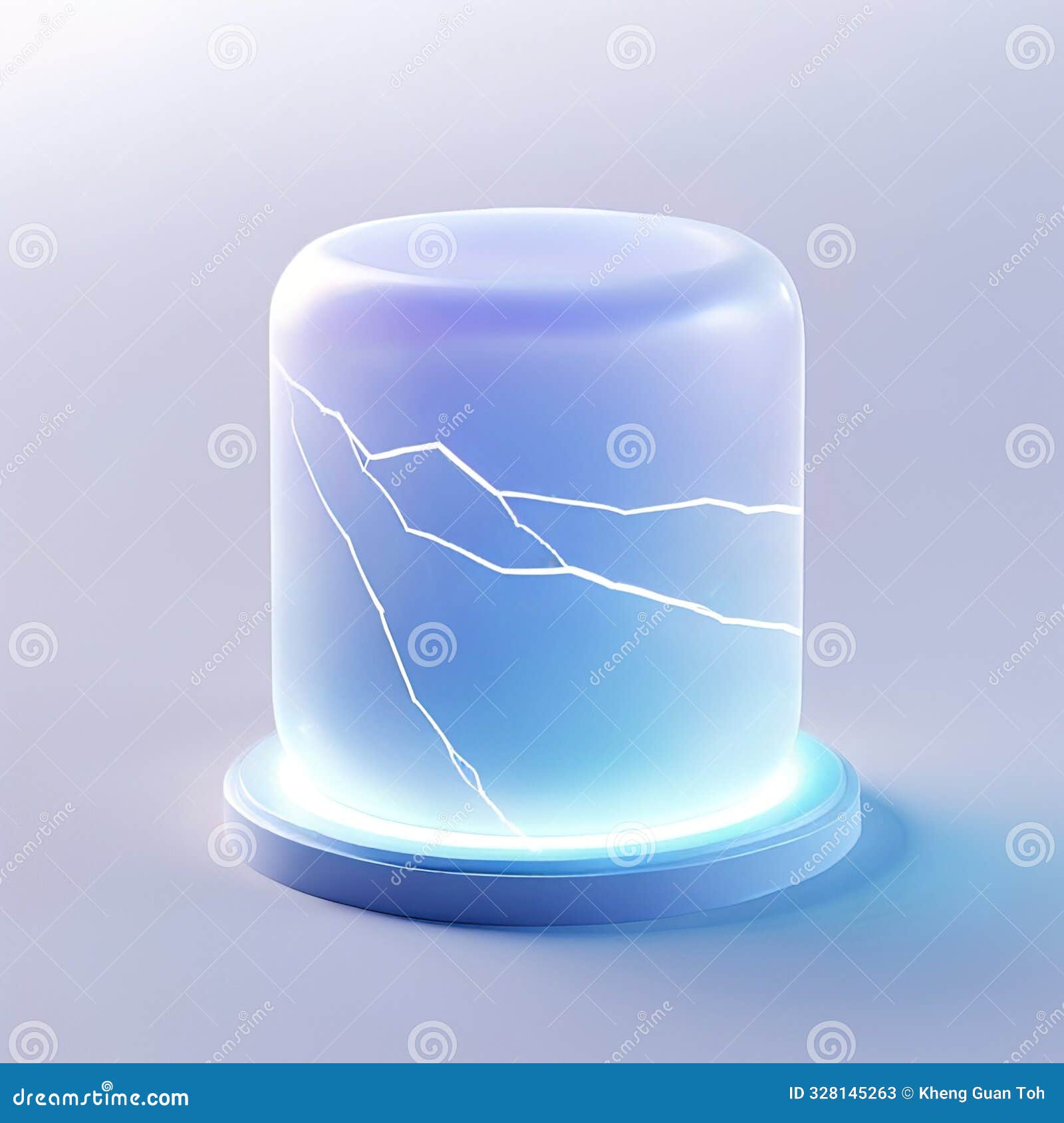 Glossy Stylized Glass Icon of Lightning Bolt Stock Illustration ...