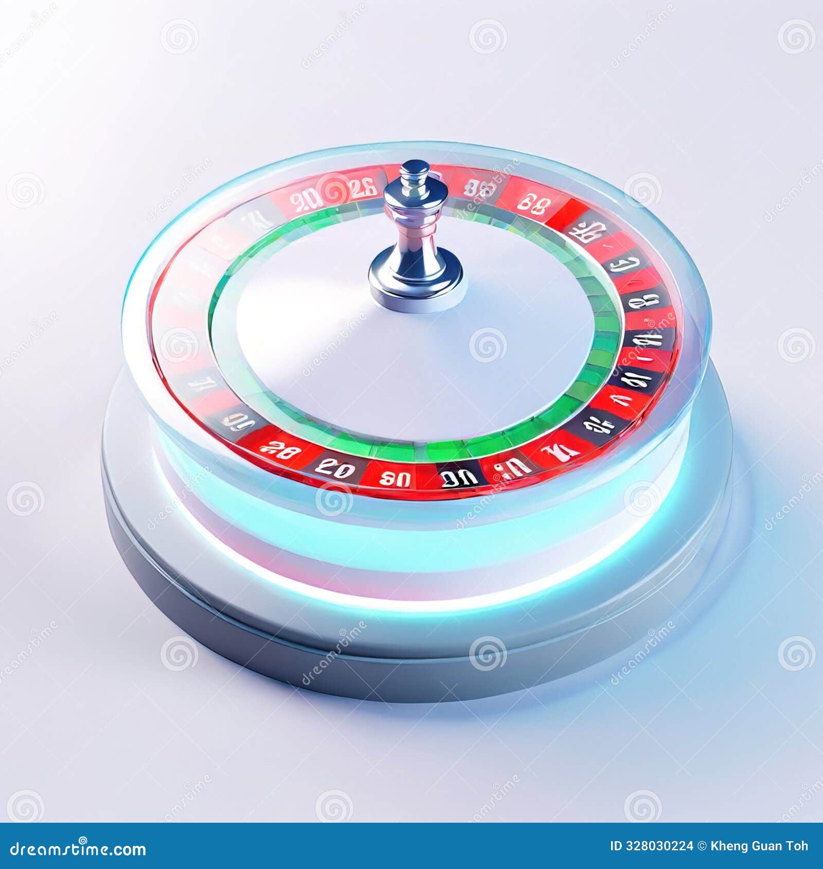 Glossy Stylized Glass Icon of Roulette Wheel Stock Illustration ...