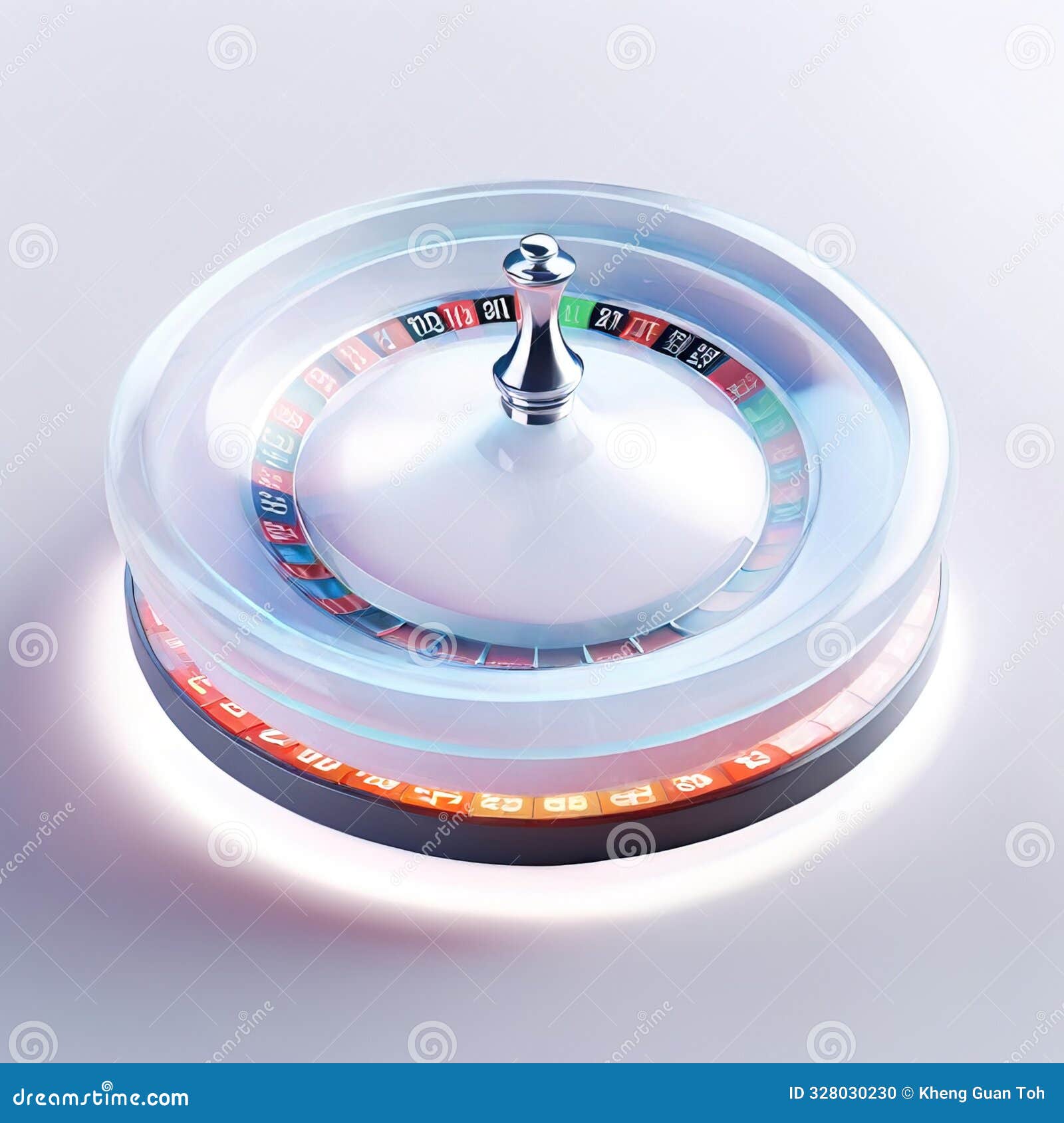 Glossy Stylized Glass Icon of Roulette Wheel Stock Illustration ...