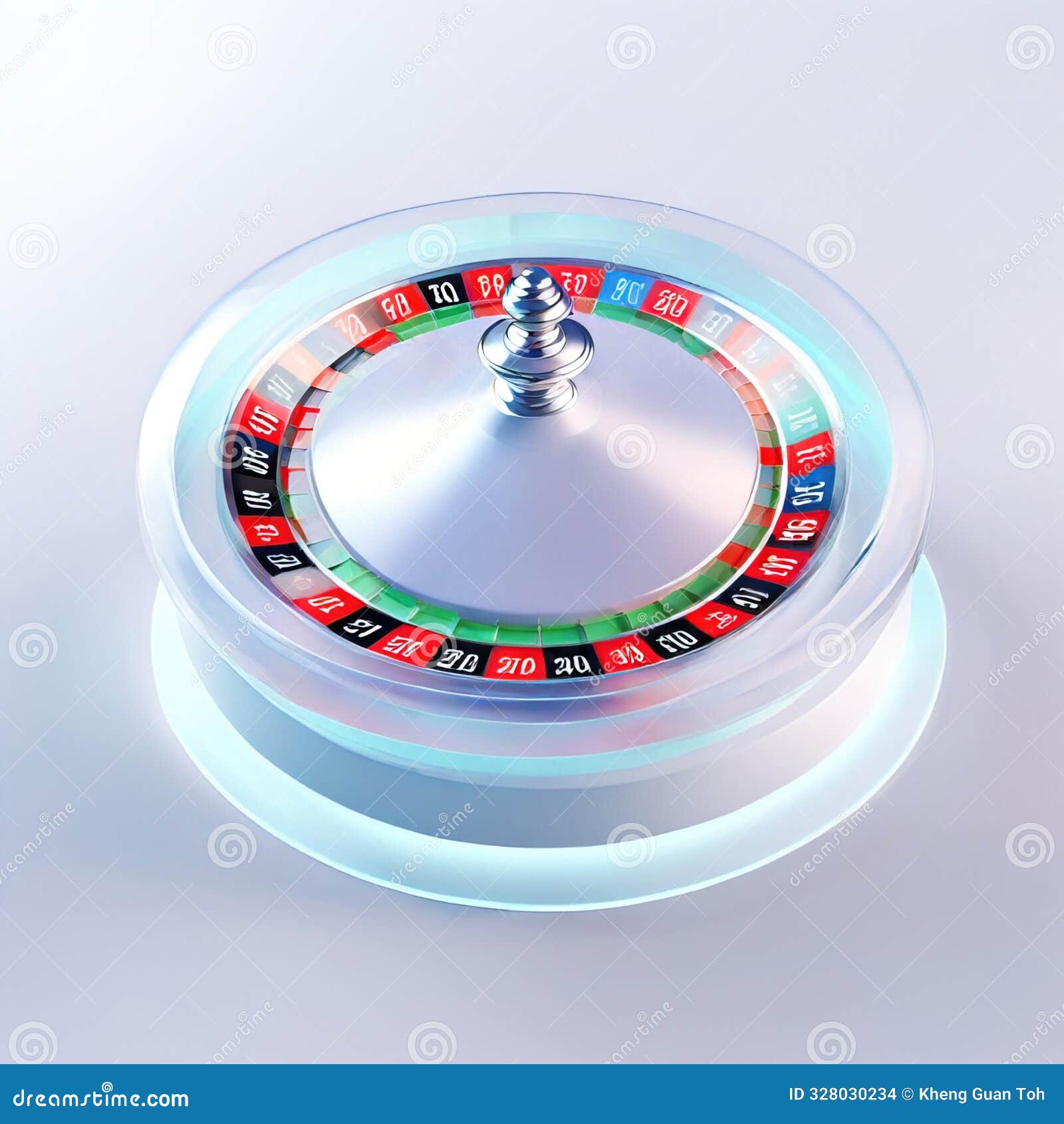 Glossy Stylized Glass Icon of Roulette Wheel Stock Illustration ...