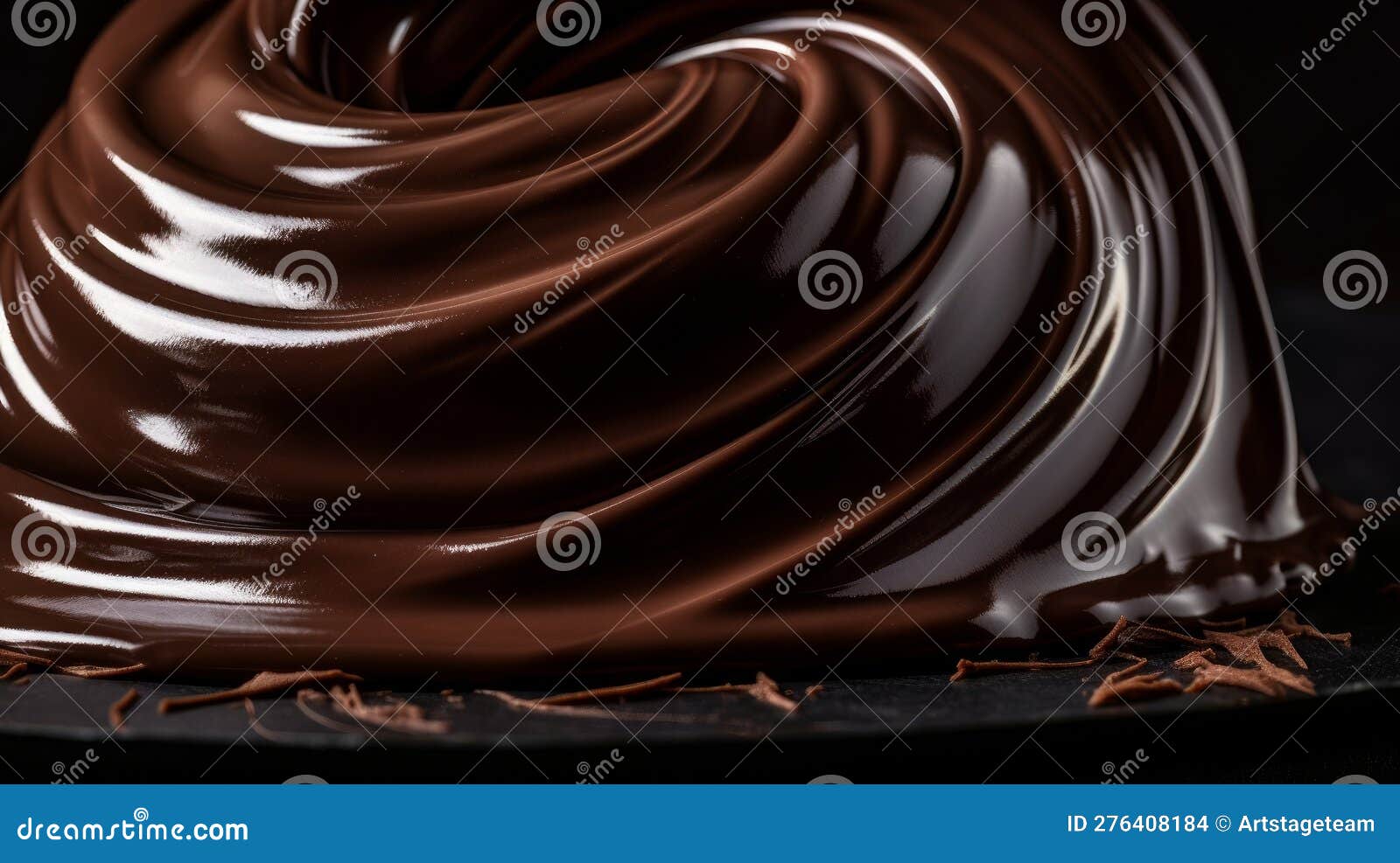 The Glossy Texture of a Chocolate Ganache Dessert. AI Generated Stock ...