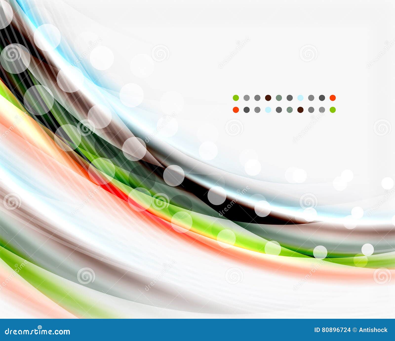 Glossy Translucent Wave Vector Template Stock Vector - Illustration of ...