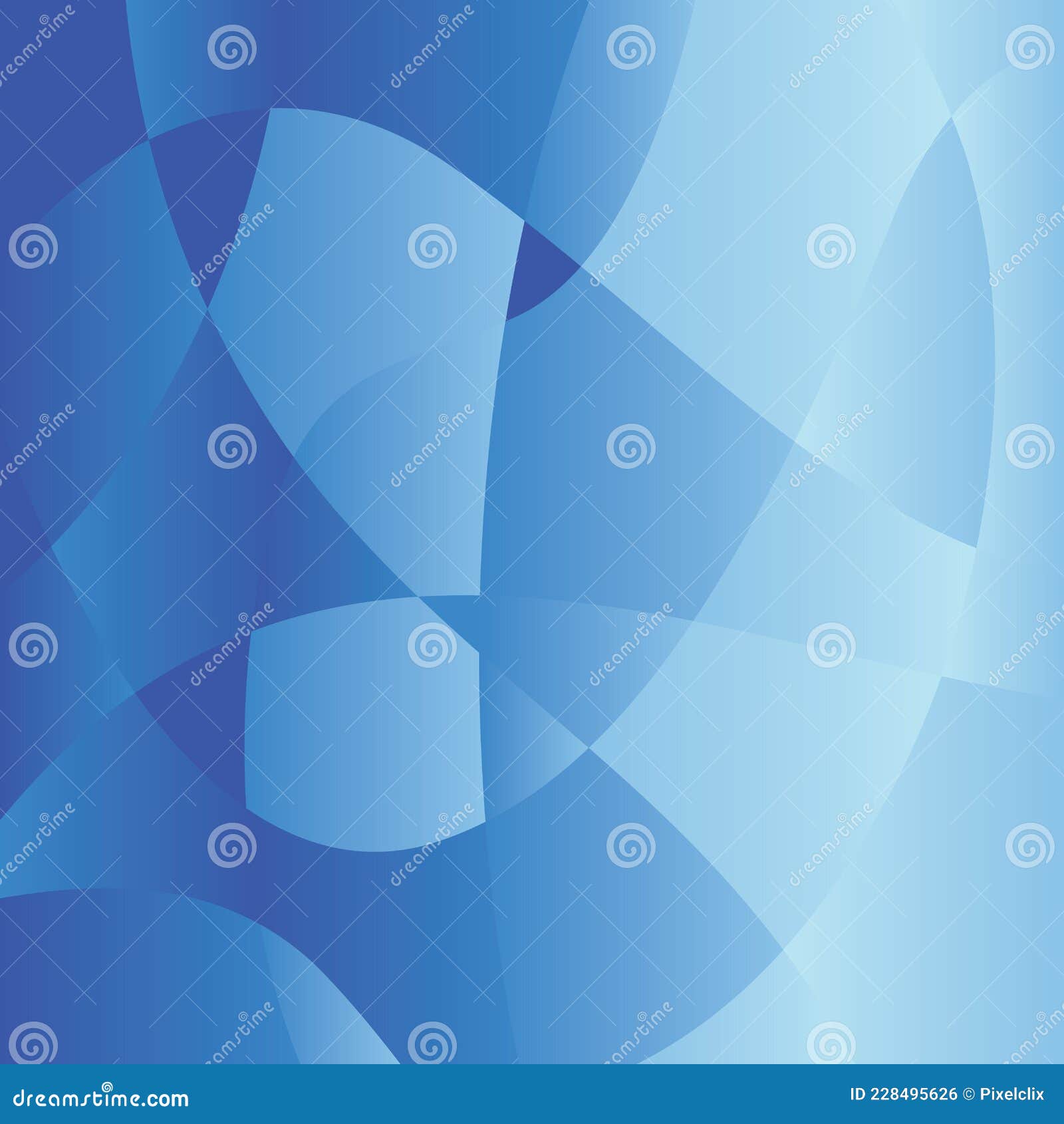 Glossy Transparent Blue Gradient Shapes Overlapping One Another. Stock ...