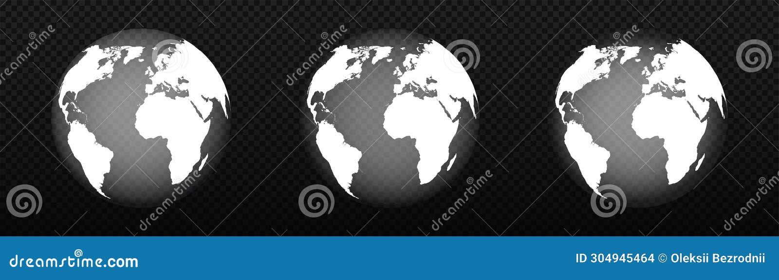 Glossy Transparent Vector Glass Globe World Map . Stock Vector ...