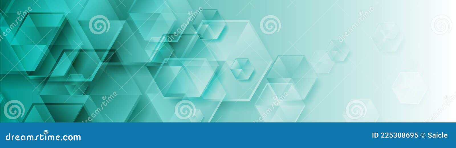 Glossy Turquoise Hexagons Abstract Tech Background Stock Vector ...
