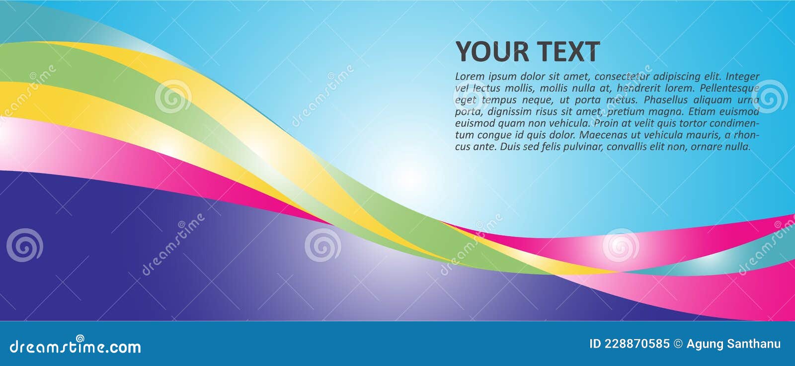 Glossy Vector Horizontal Banner Design Stock Vector - Illustration of ...