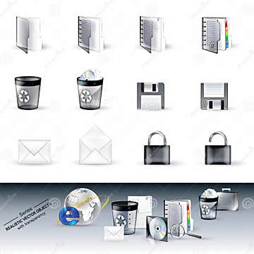 Glossy Vector Realistic Web & Computer Icons # 2 Stock Vector ...