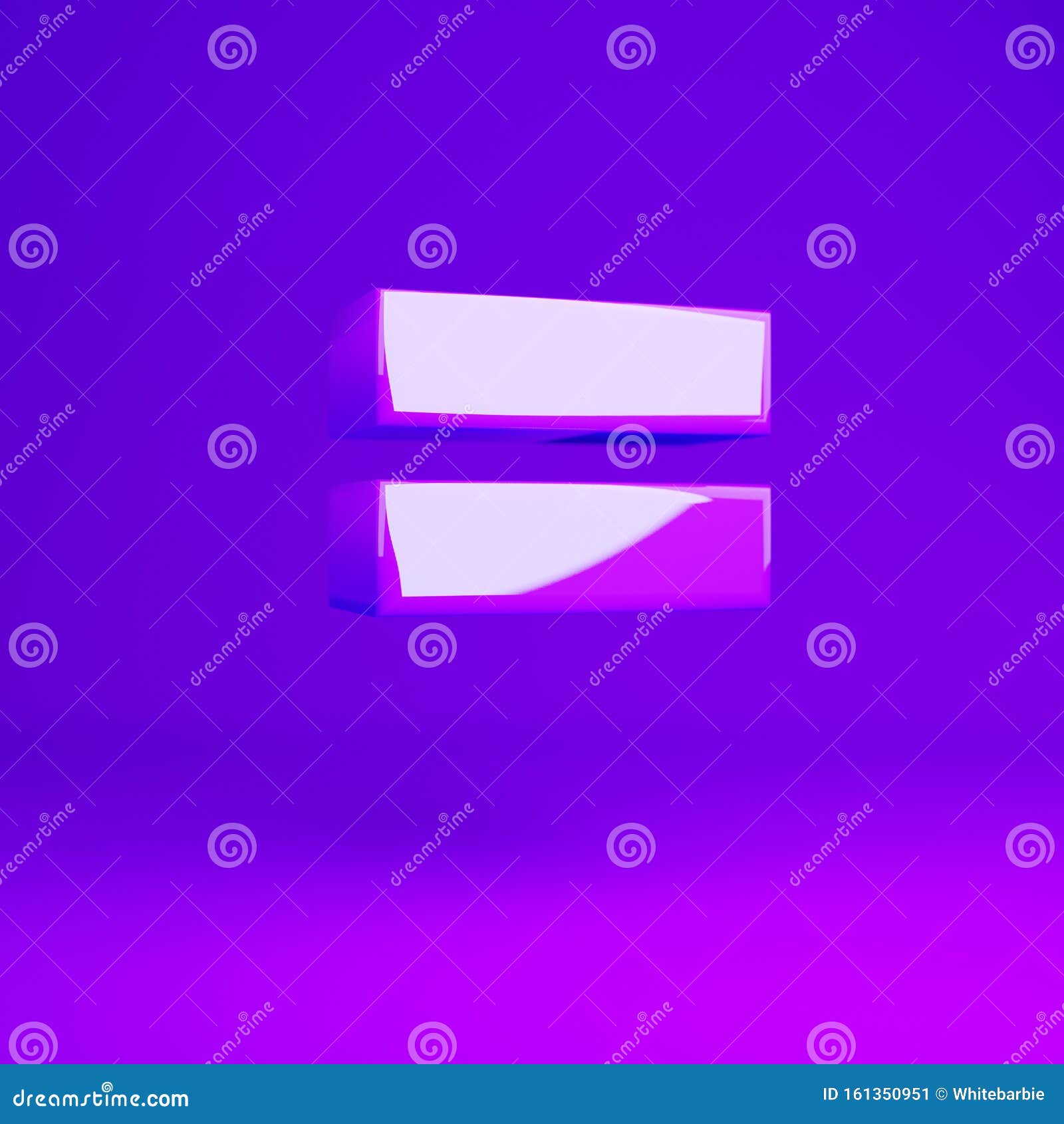 Glossy Violet Equals Symbol Violet Matte Background Stock Illustration ...