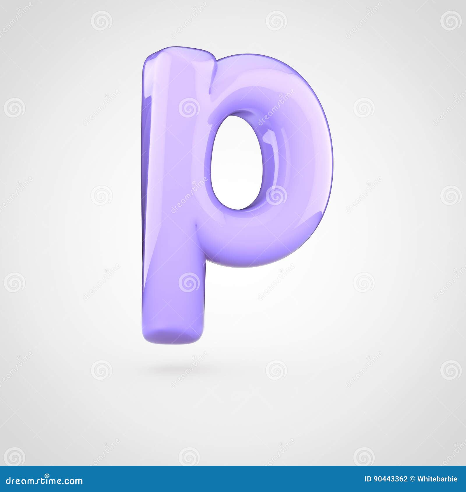 Glossy Violet Paint Letter P Lowercase Stock Illustration ...