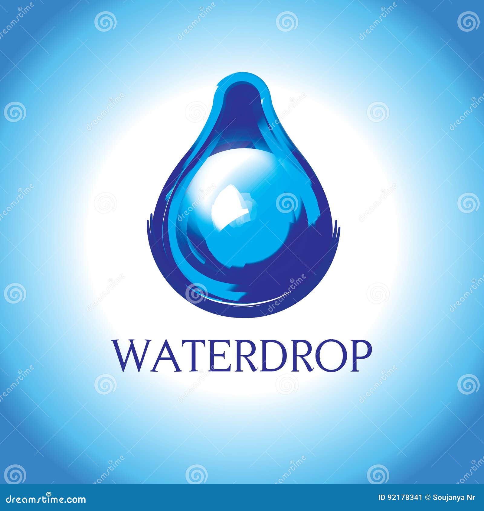 Glossy waterdrop design stock vector. Illustration of aqua - 92178341