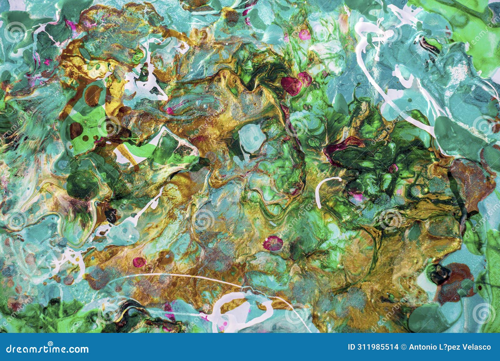 Glossy, Watery, Multi-colored Marbled Texture Stock Photo - Image of ...