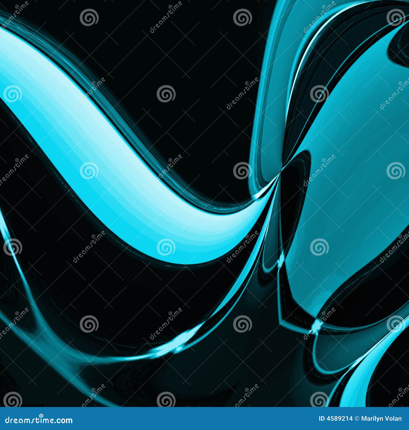 Glossy Waves of Blue stock illustration. Illustration of background ...