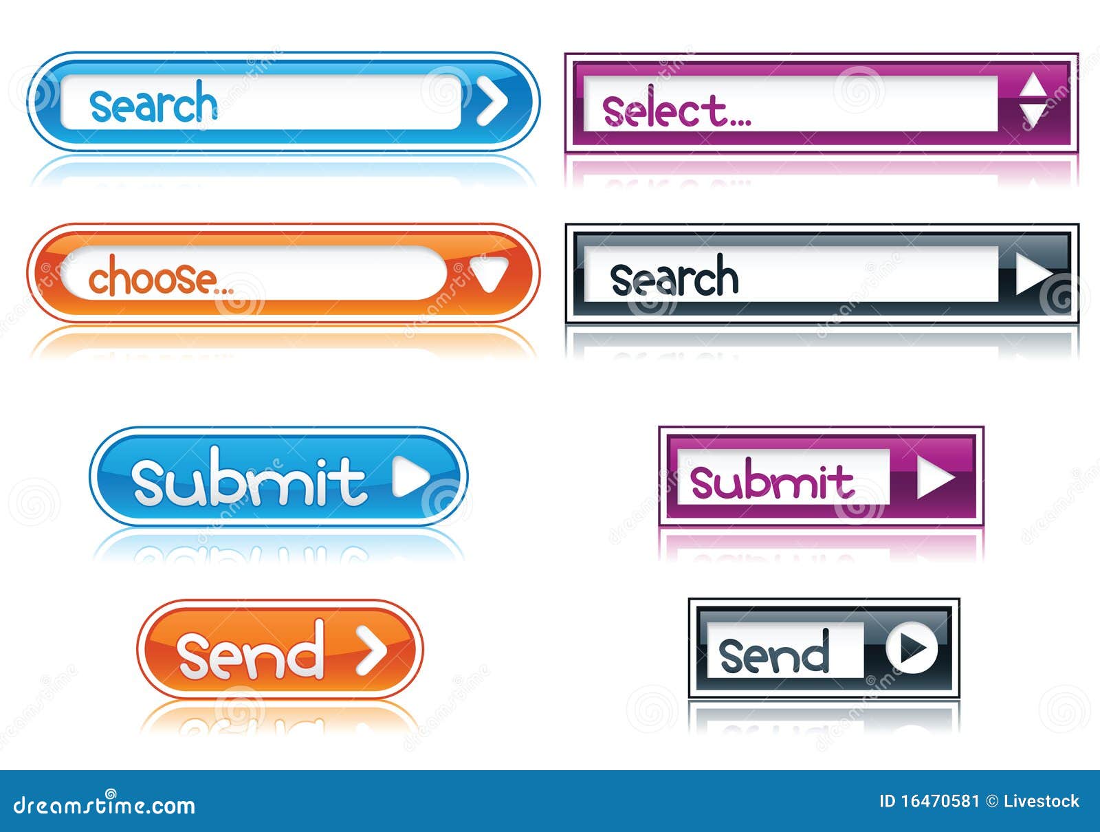 Glossy Web Bars and Buttons Stock Vector - Illustration of search ... Glossy Web Bars and Buttons Stock Vector - Illustration of search ...
